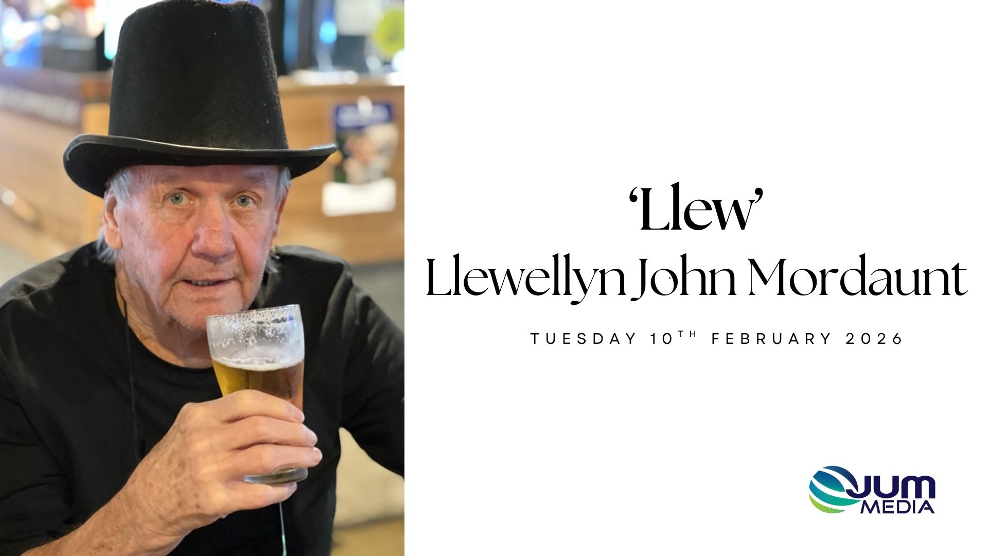 Llewellyn John Mordaunt 'Llew' - Funeral Live Stream - Jum Media